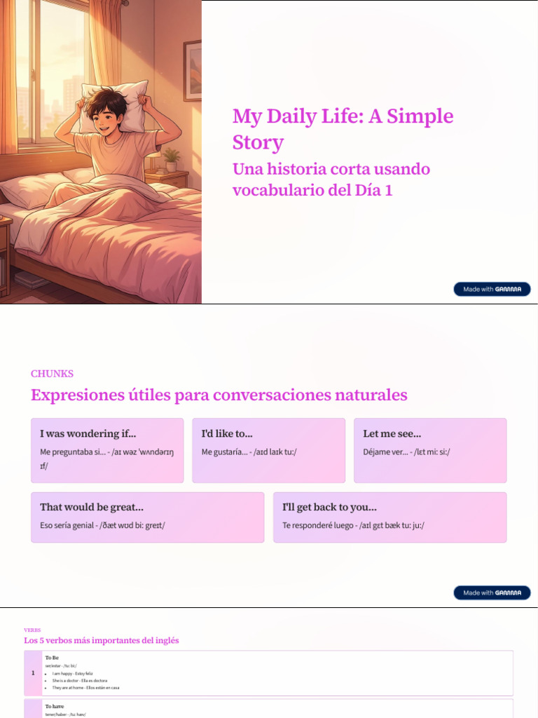 DIA 1 My Daily Life | PDF