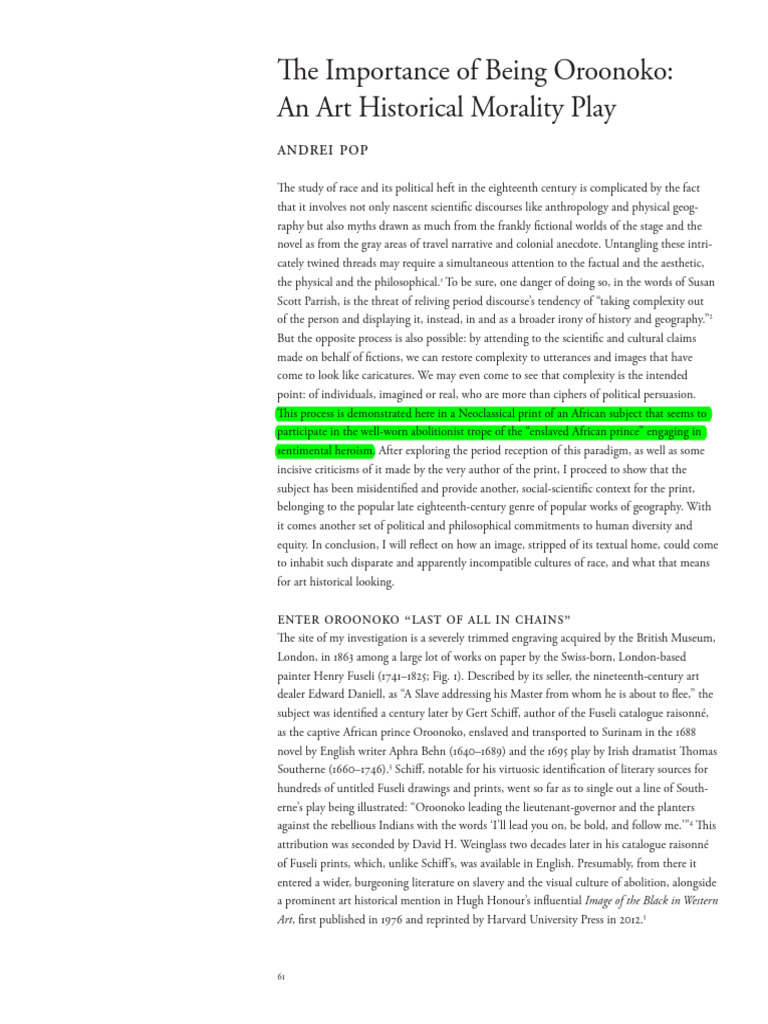Oroonoko Ref 1 | PDF | Abolitionism