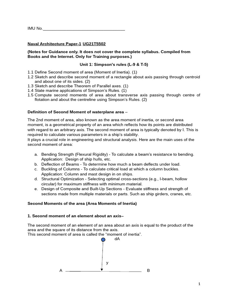 Guidance Notes NA-1 August 2025 | PDF | Buoyancy | Force