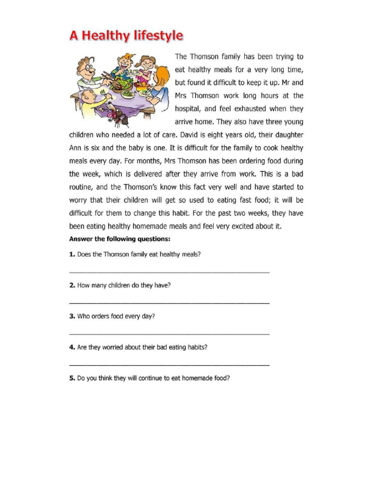 CJJ - Reading Healthy Lifestyle | PDF