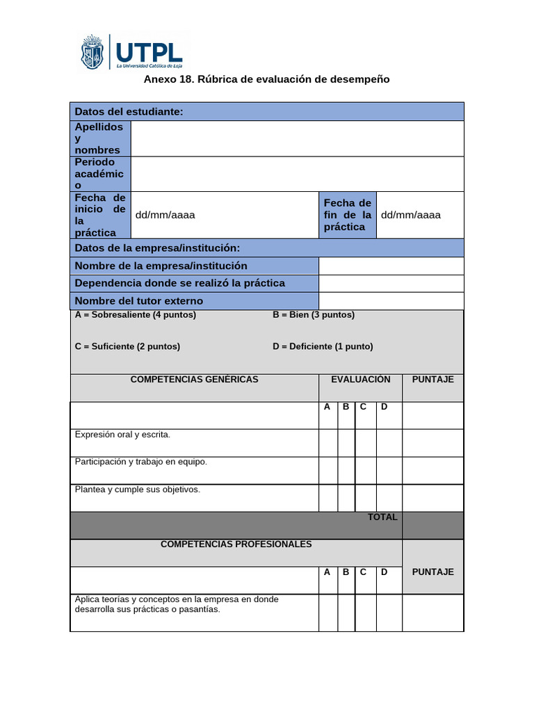 ANEXO+18.++R%C3%BAbrica+de+Evaluaci%C3%B3n+Del+Tutor+Externo | PDF ...