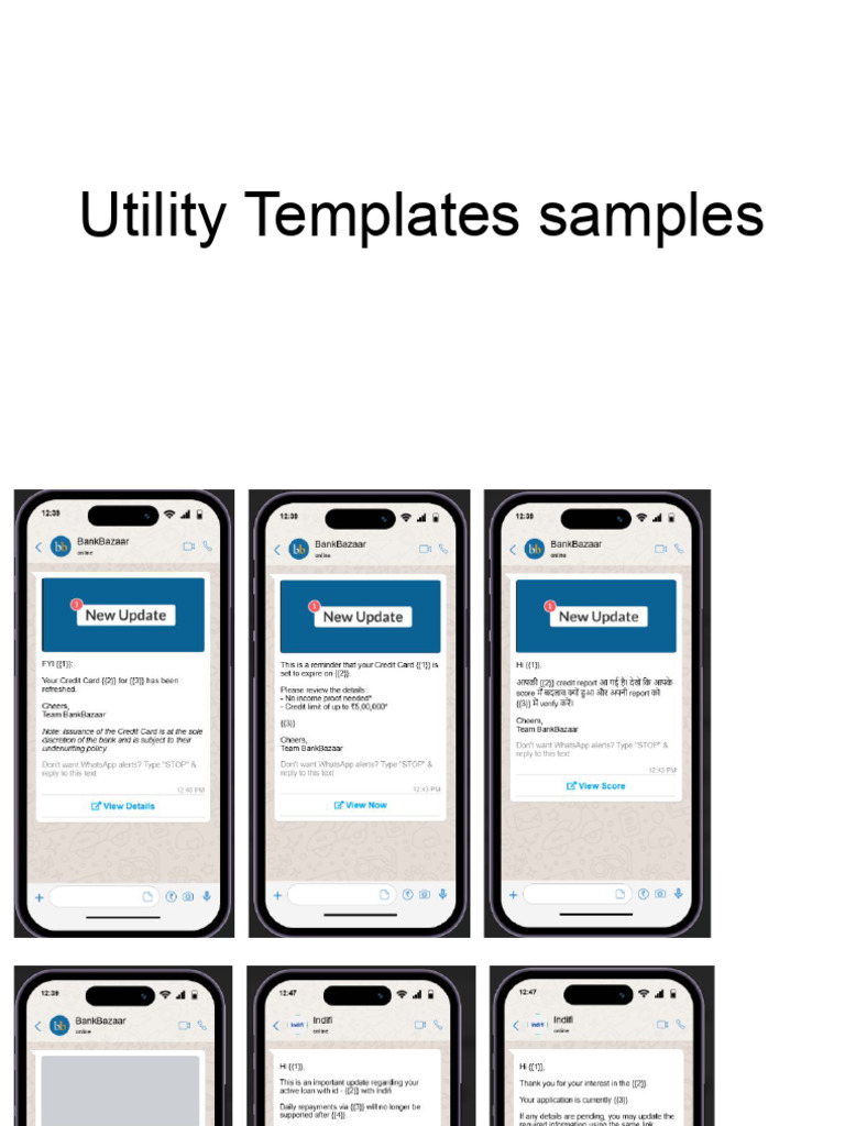 Utility Templates Samples | PDF