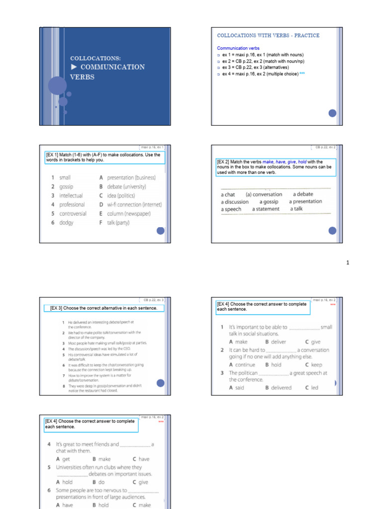5.collocations With Communication Verbs | PDF