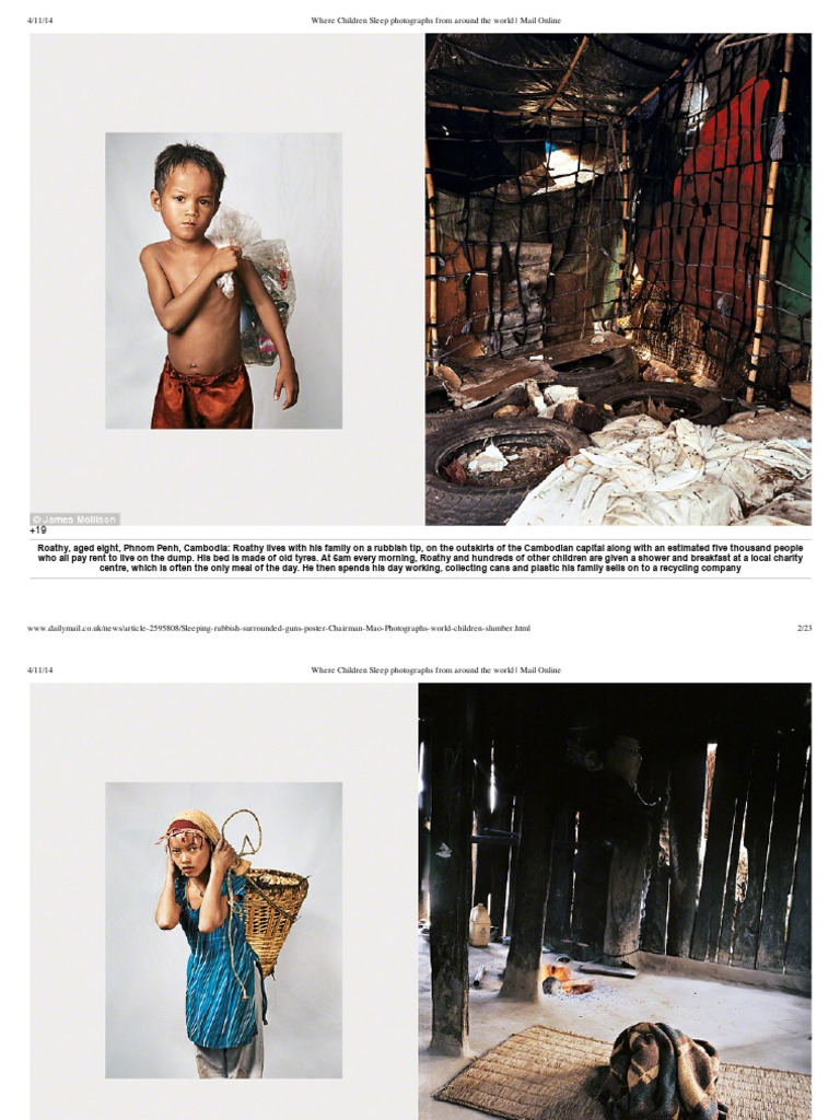 Where Children Sleep Photographs From Around the World | PDF