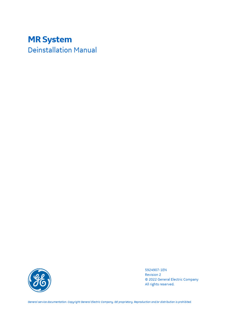 MR System Deinstallation Manual - 5924907-1EN - 2 | PDF