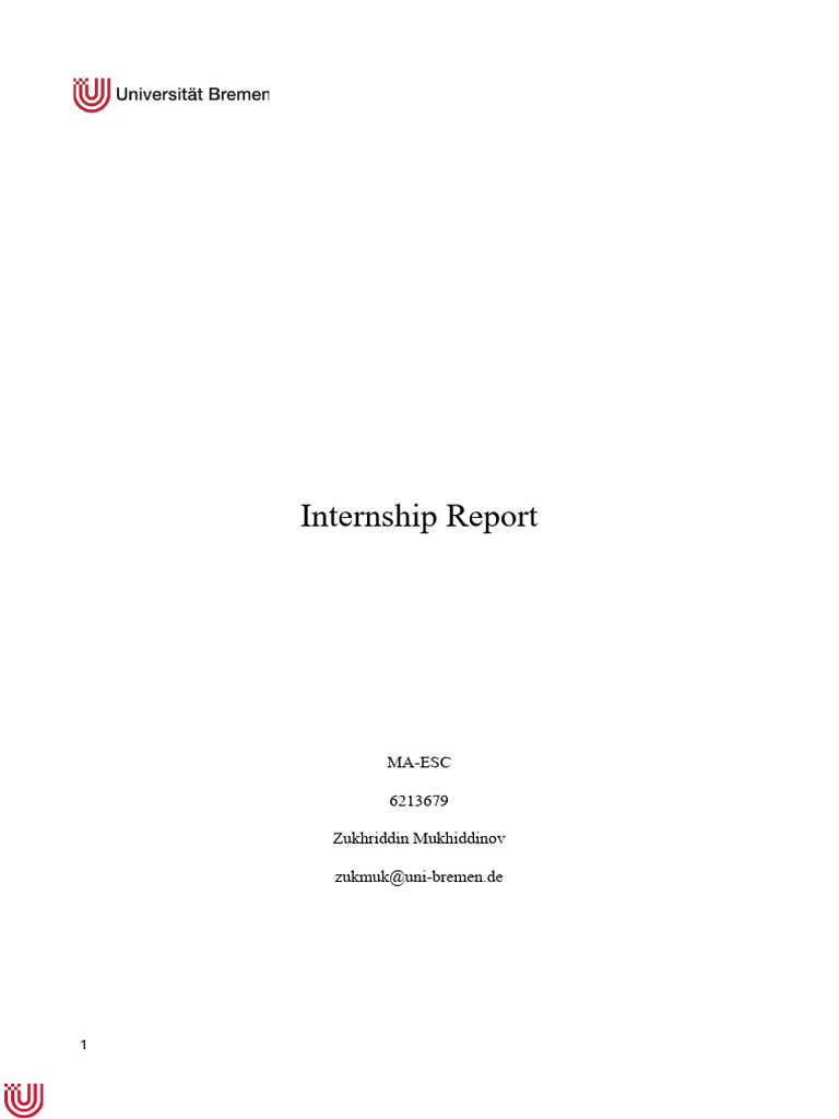 Internship Report Mukhiddinov | PDF | Customer Relationship Management ...