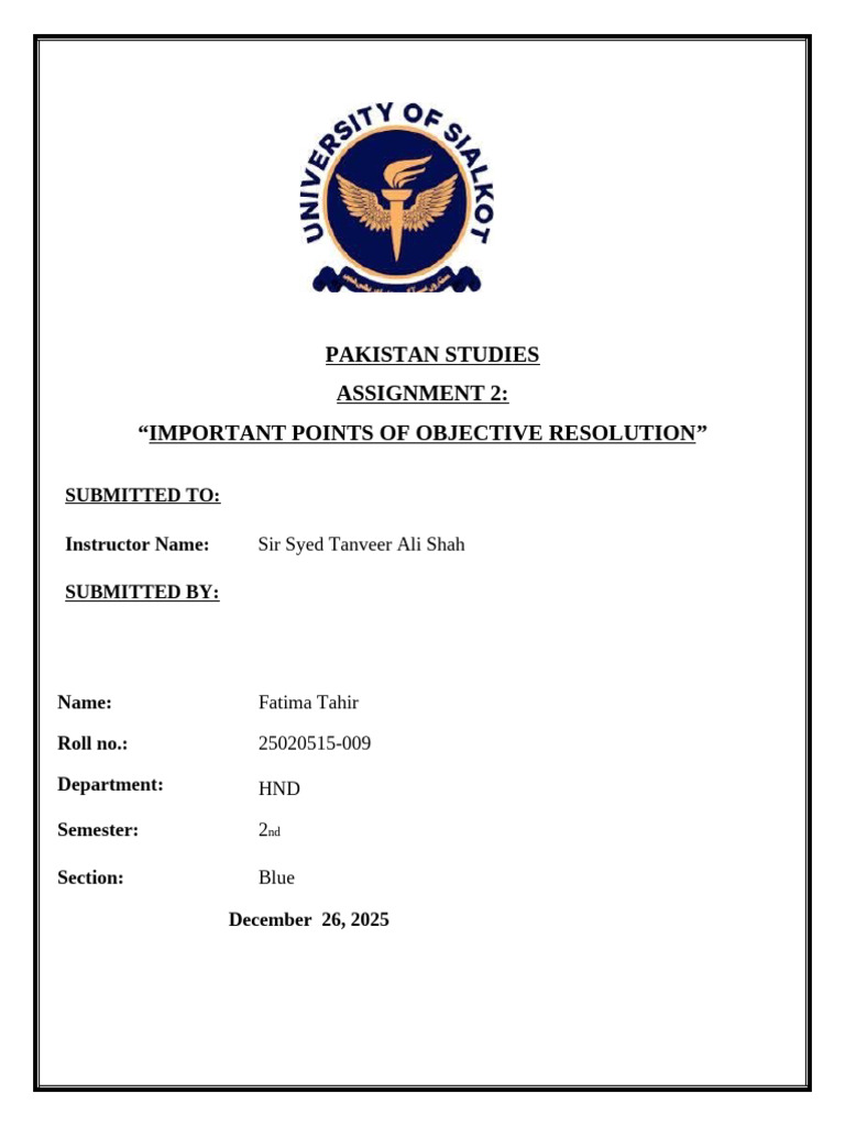 objective resolution 1949 assignment | PDF | Democracy | Political ...