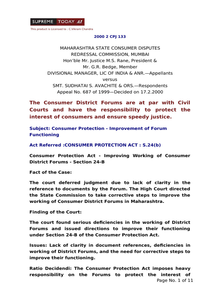 Divisional Manager Lic of India vs Sudhatai s. Avachite | PDF ...