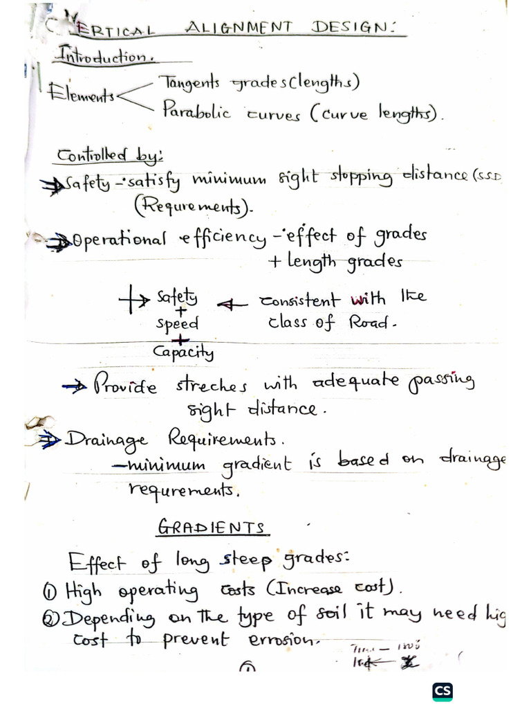 Vertical Alignment Design Notes | PDF