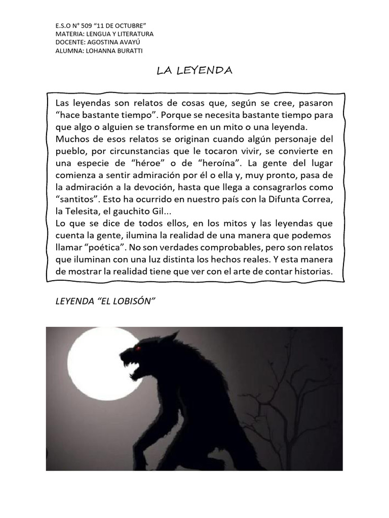 La Leyenda Imprimir | PDF