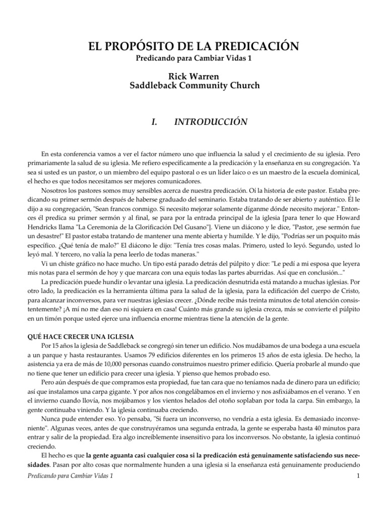 El Proposito de La Predicacion | PDF | Cristo (título) | Biblia
