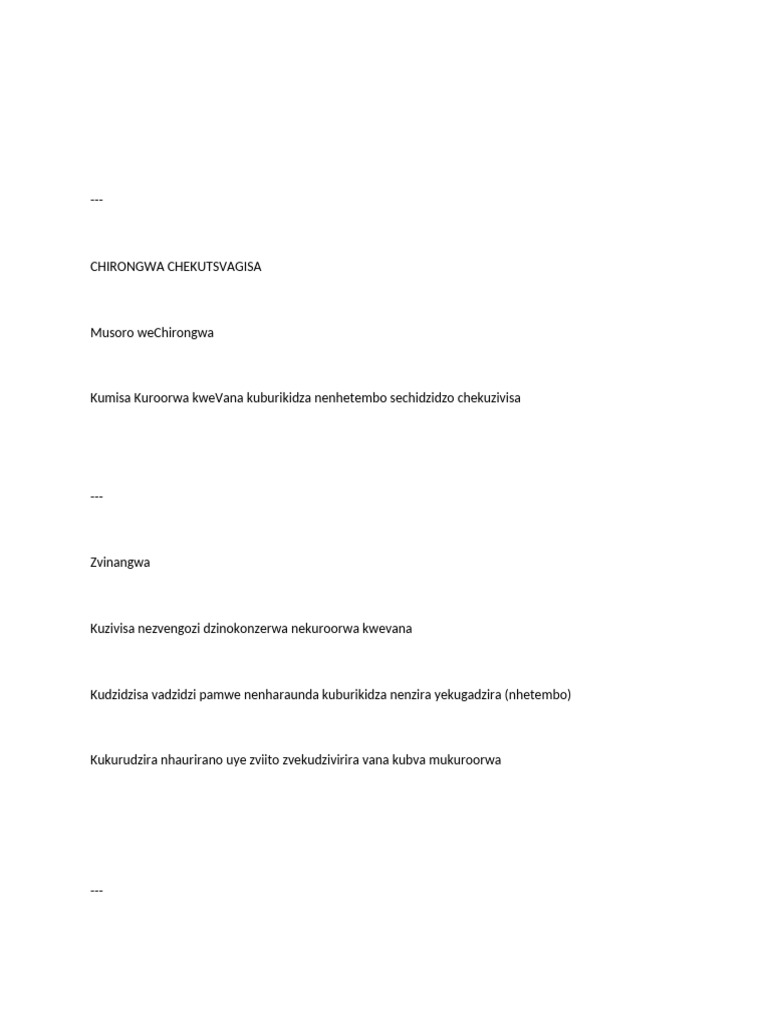 Shona Project | PDF