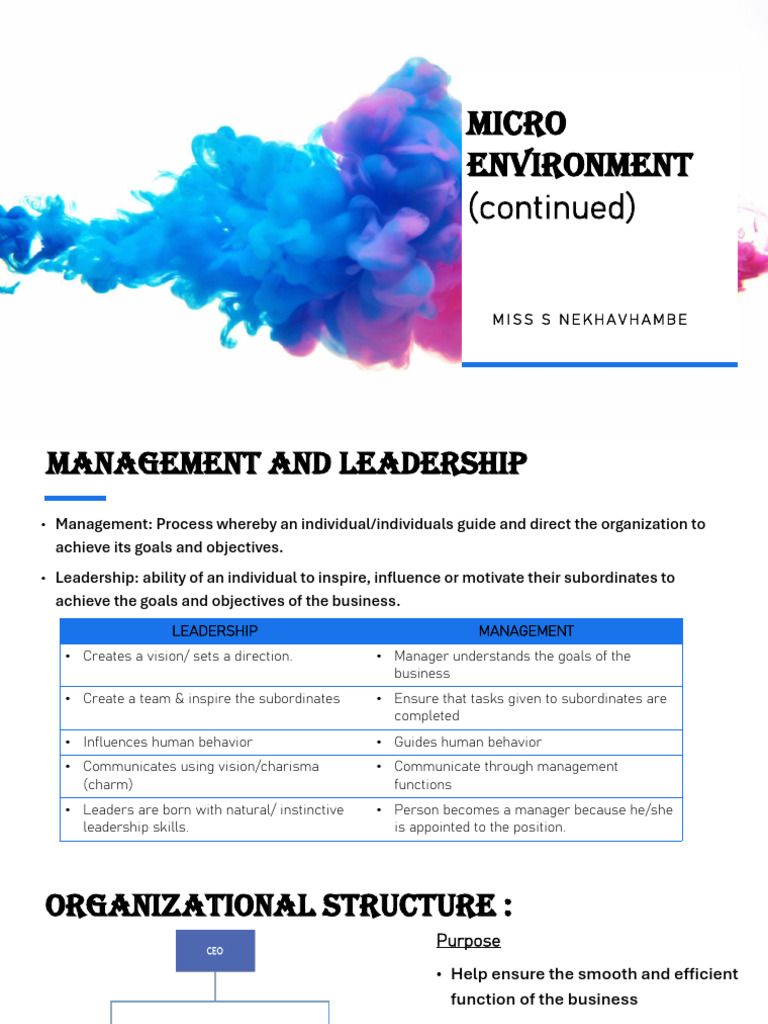 Micro Environment 2 | PDF