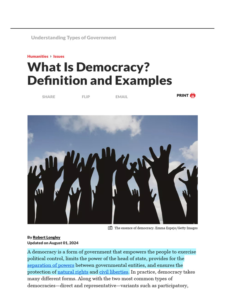 What Is Democracy - Definition and Examples | PDF | Democracy ...