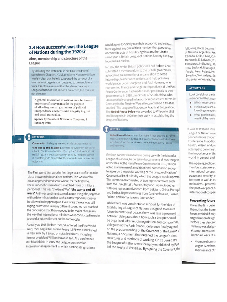 Chapter 2.4 of AICE International History AS level | PDF