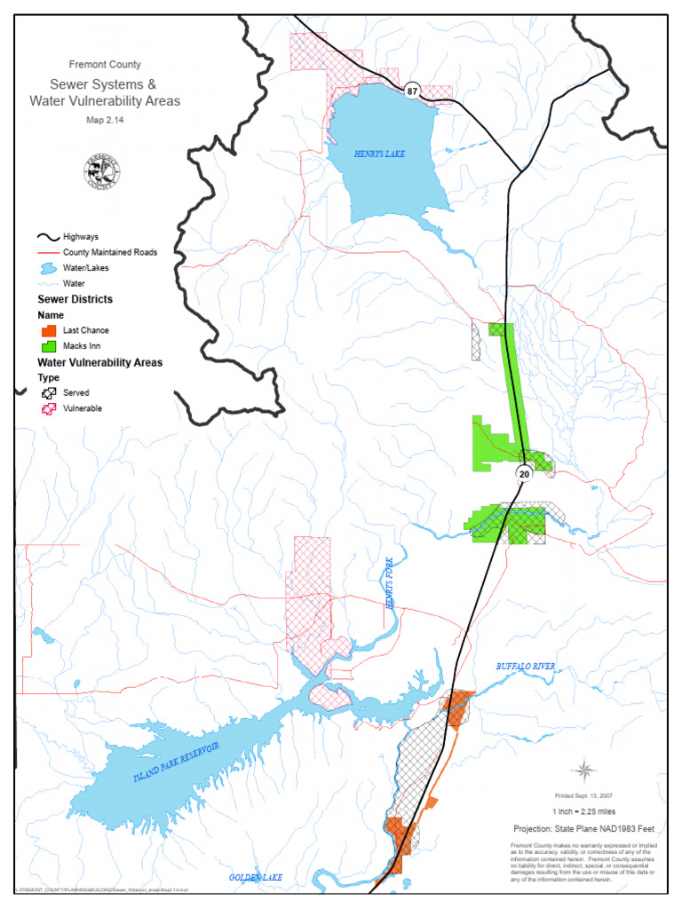 2.14 Sewer Systems and Water Vulnerability Map %28PDF%29 | PDF