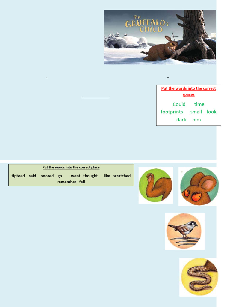 The Gruffalo Child Activities | PDF