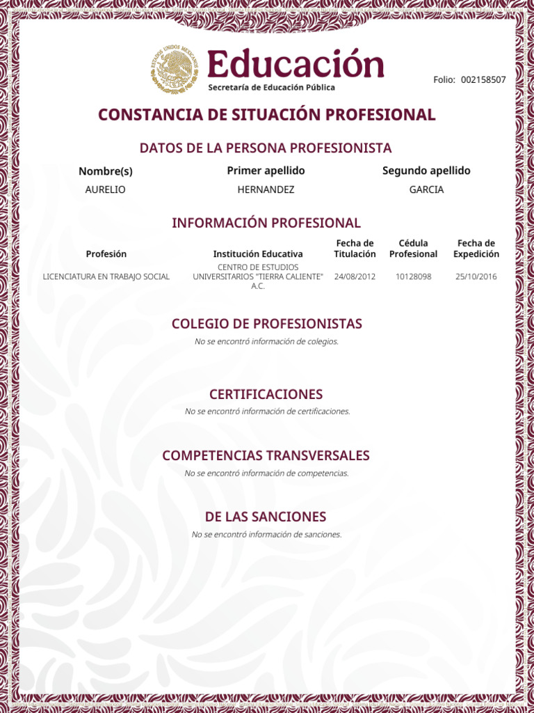 Constancia Aurelio Hernandez | PDF | Justicia | Crimen y violencia