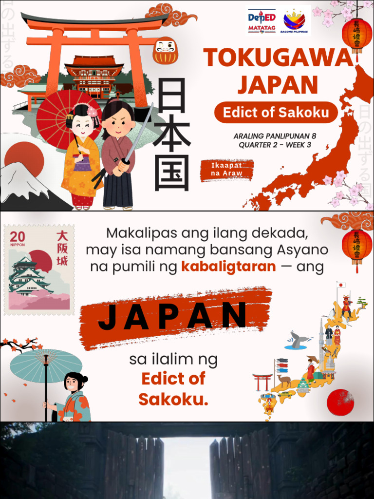 AP8 Q2 Week 3-4 Tokugawa Japan (Edict of Sakoku) | PDF