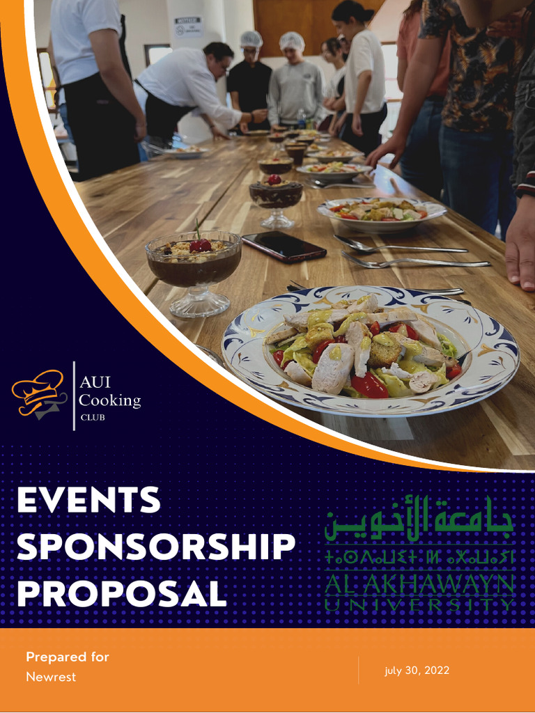 The Cooking Club Sponsorship Proposal | PDF | Chef | Cooking