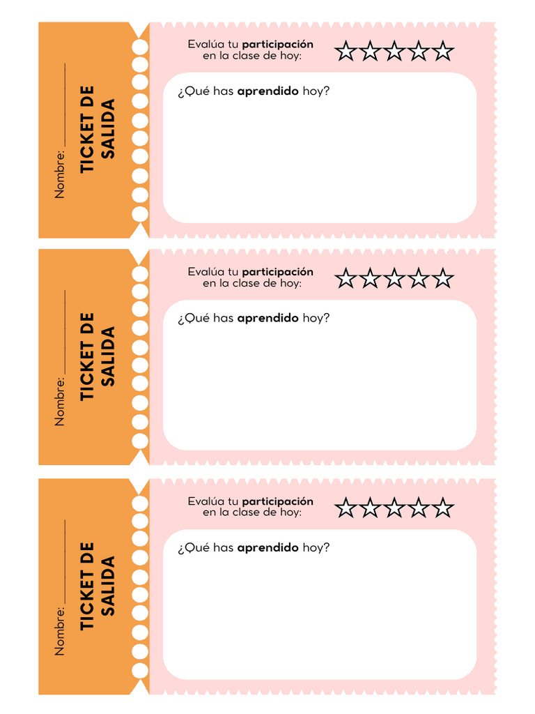 Ticket de Salida de Autoevaluación | PDF