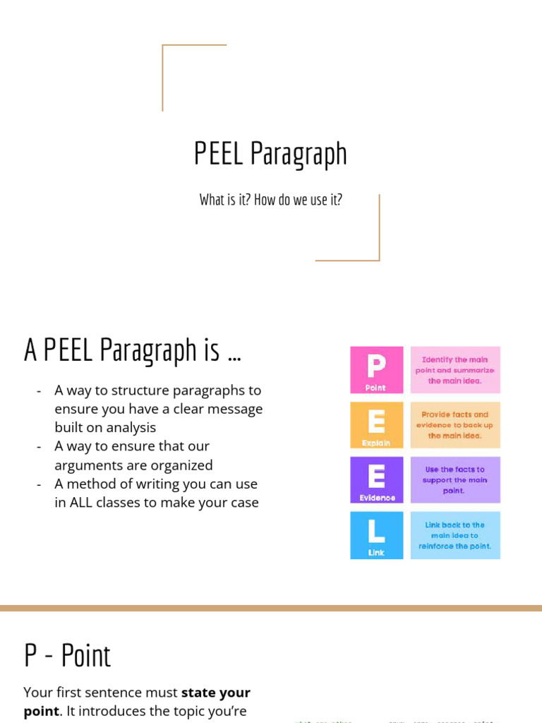 PEEL Paragraph + Integrating Sources | PDF | Comma | Essays
