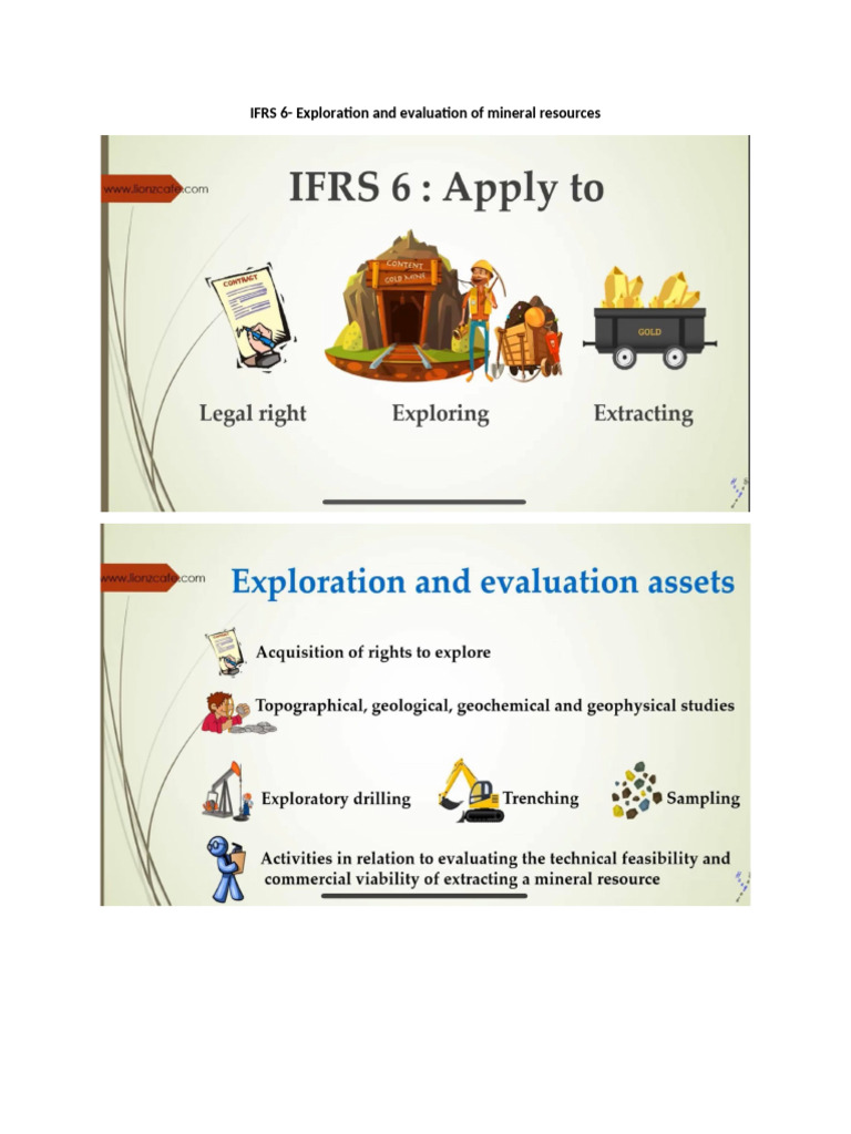 12-IfRS 6- Exploration and Evaluation of Mineral Resources | PDF