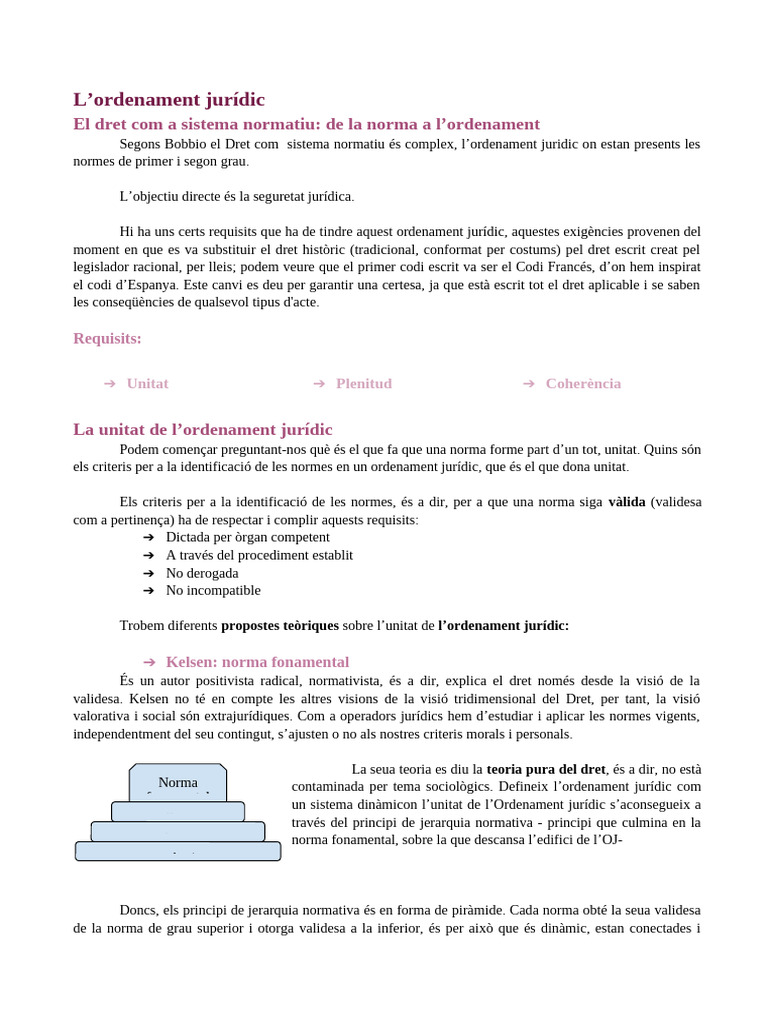 Tema 5, Ordenament Jurídic, Teoria Del Dret | PDF