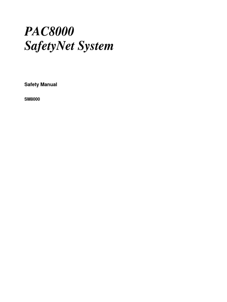 PAC8000 Safety Manual 3 3 | PDF | Safety | Input/Output