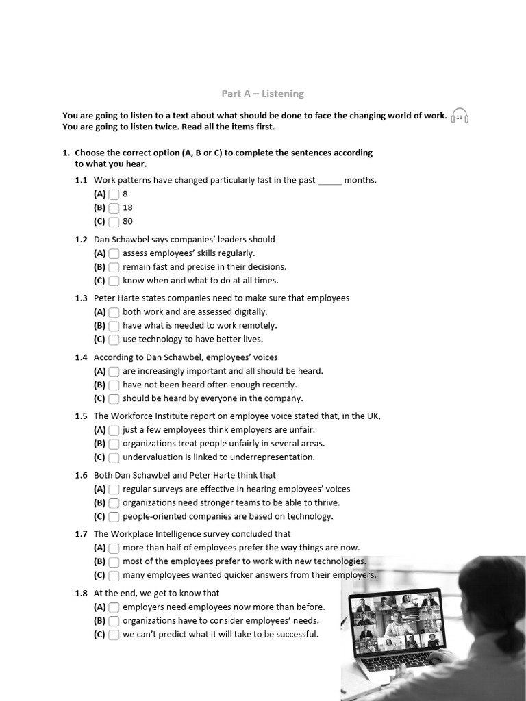 Worksheet - The World of Work | PDF | Employment | Work–Life Balance