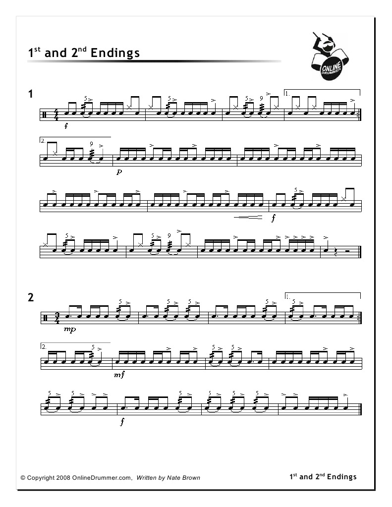 1st and 2nd Endings | PDF