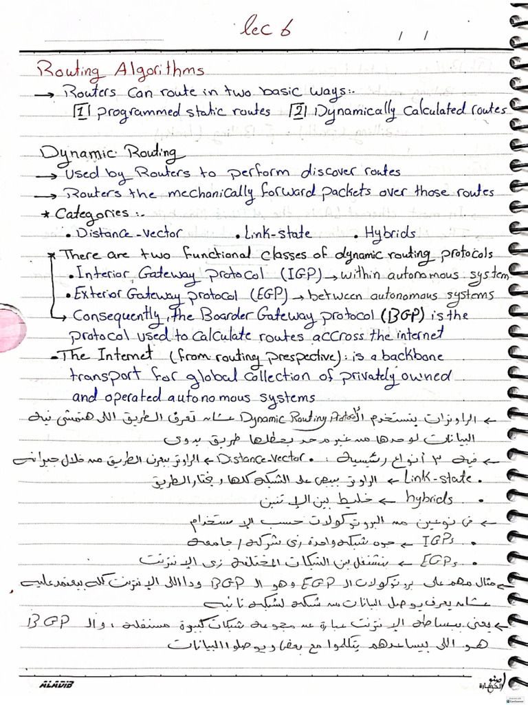 Computer Network Lec 6 (Routing Algorithms) | PDF