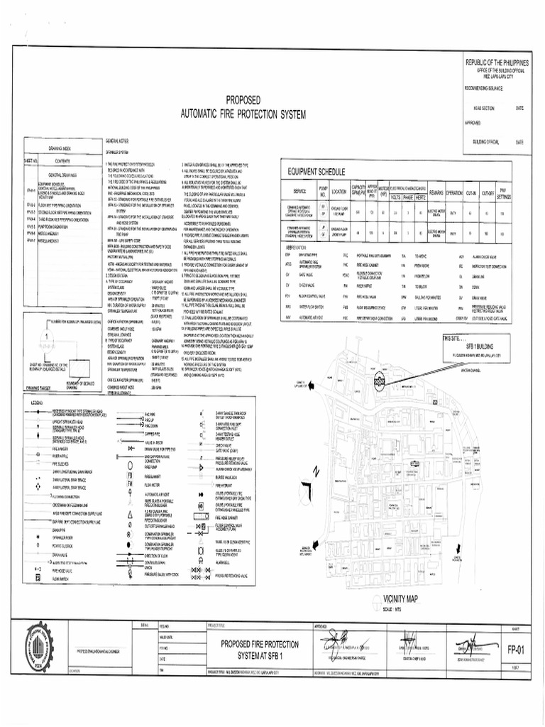 Plans Sfb1 Fire Protection System | PDF