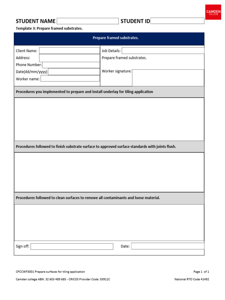 Activity 5 Template 3 Prepare Framed Substrates | PDF
