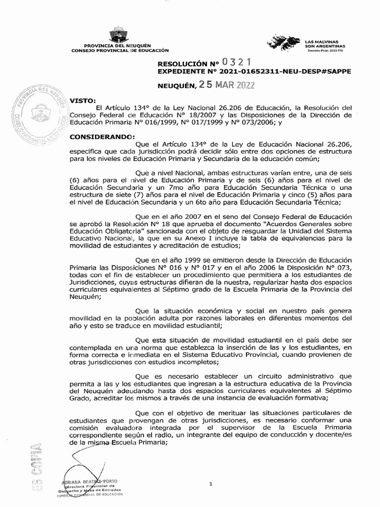 7- RESO 0321_22 Exámenes complementarios | PDF
