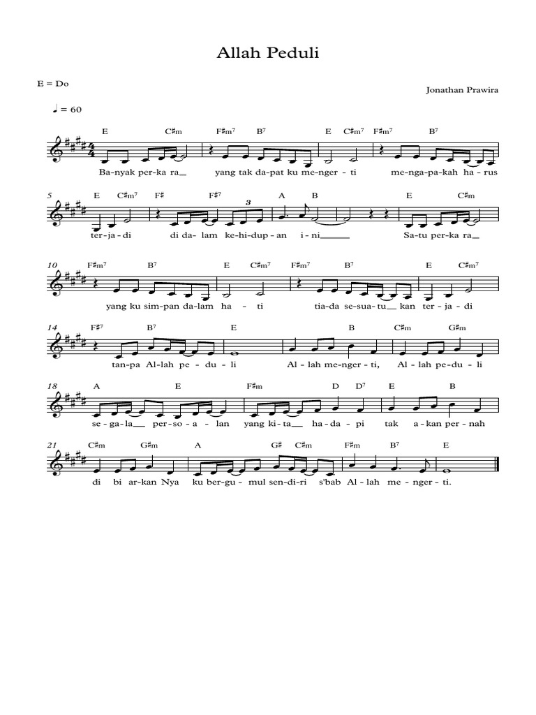 Allah Peduli - Full Score | PDF