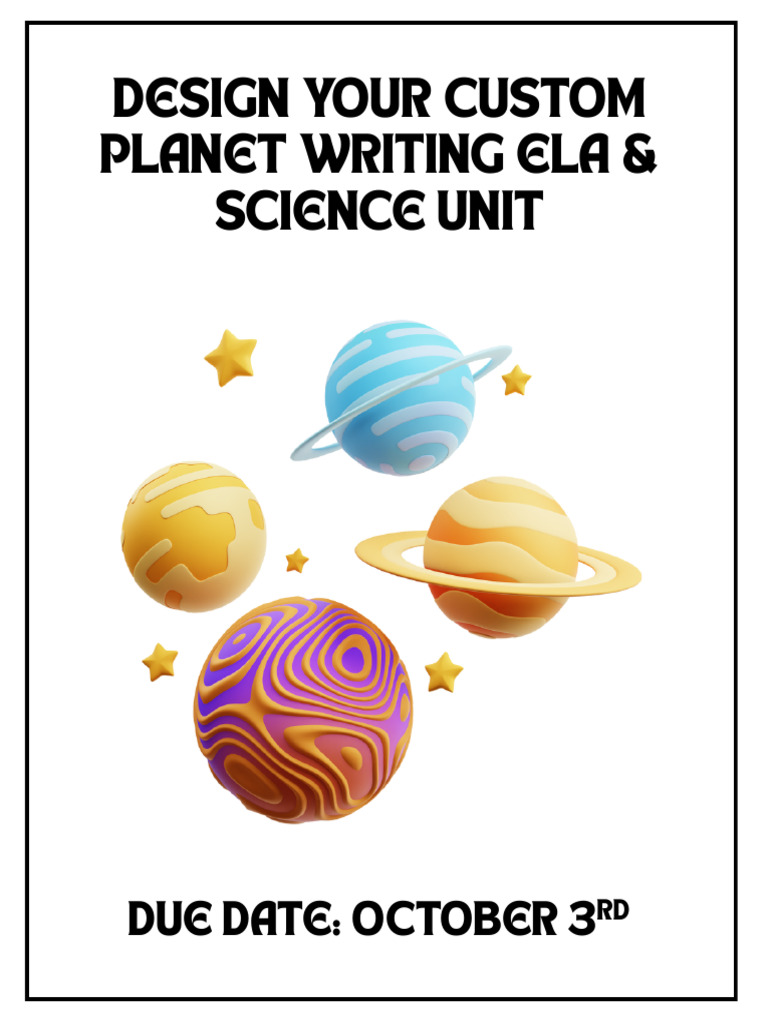 Design Your Own Planet Project PDF | PDF | Planets | Earth