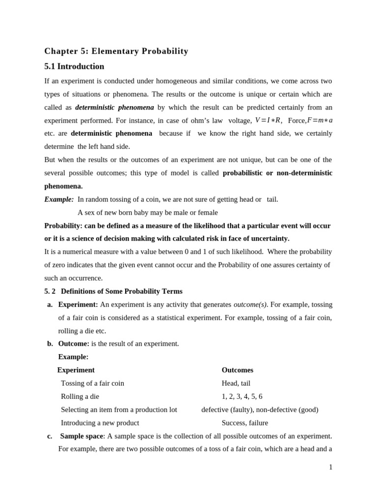 Chapter 5@probability Theory | PDF | Probability | Probability And ...