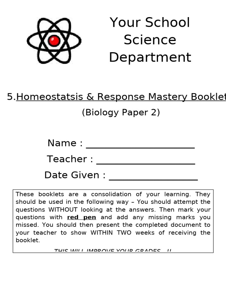 5. Homeostasis Response Paper 2 TES | PDF | Endocrine System | Medical ...