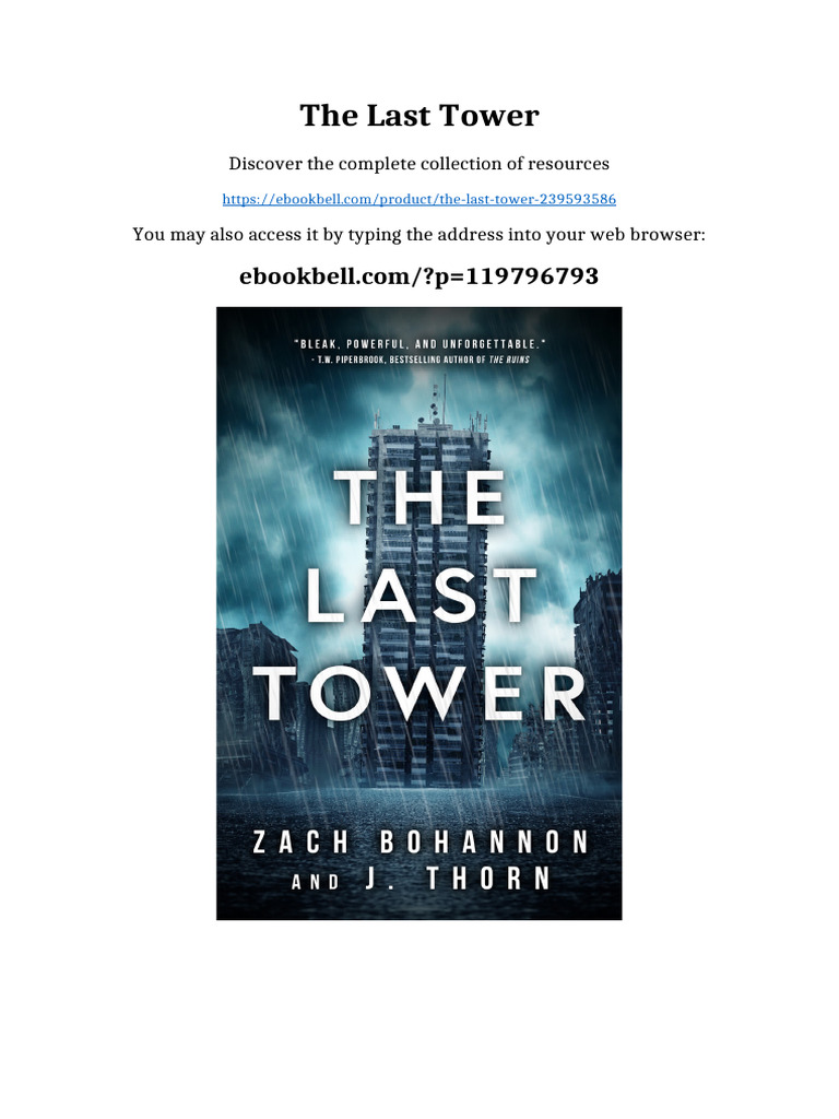 The Last Tower Ready To Read | PDF | Definition | Aristotle