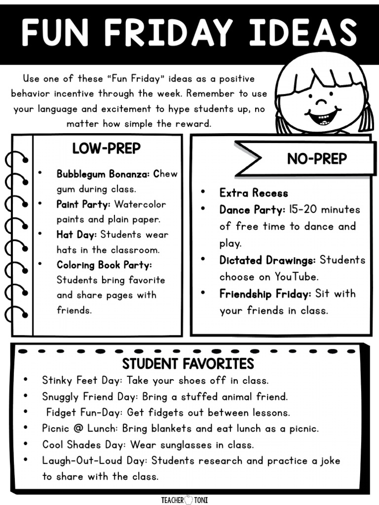 Fun Friday Ideas List | PDF