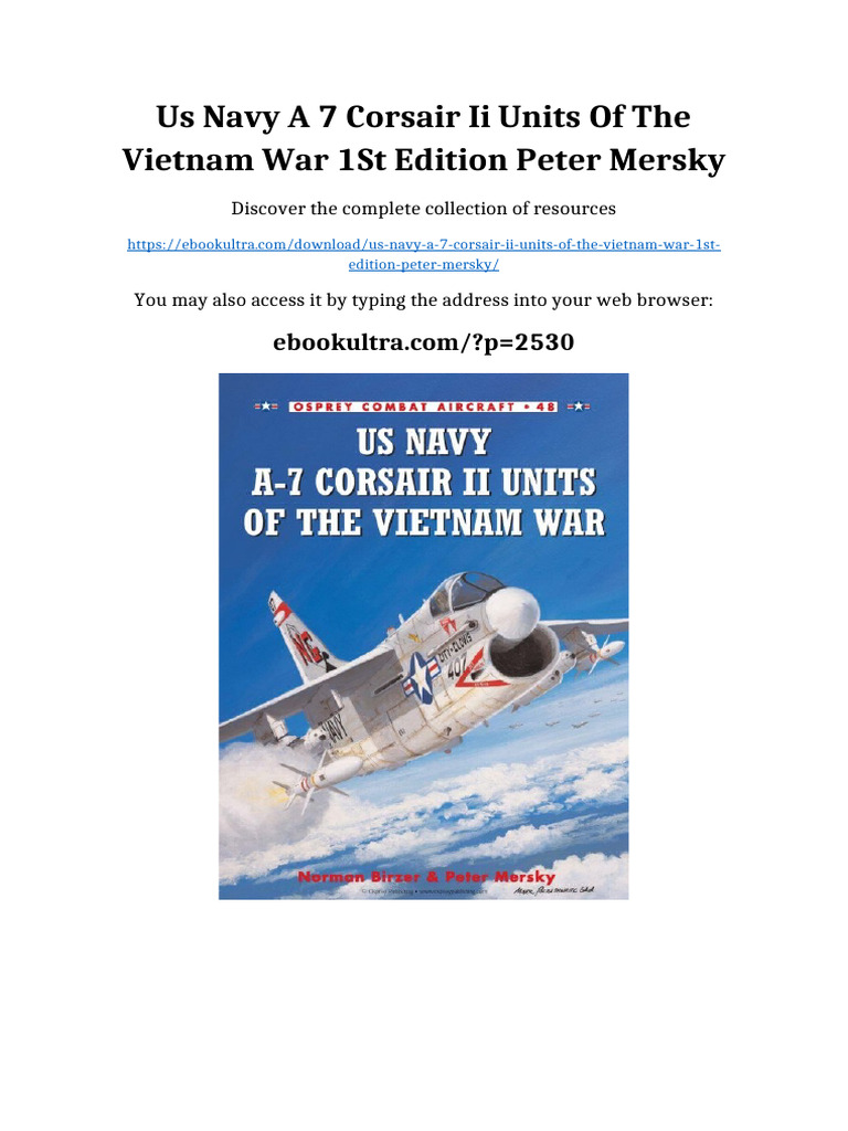 US Navy A 7 Corsair II Units of the Vietnam War 1st Edition Peter ...