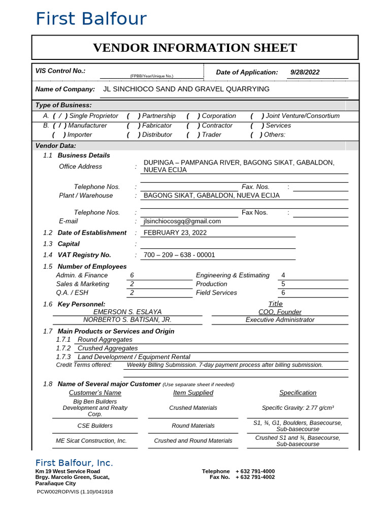 VIS Form | PDF | Business