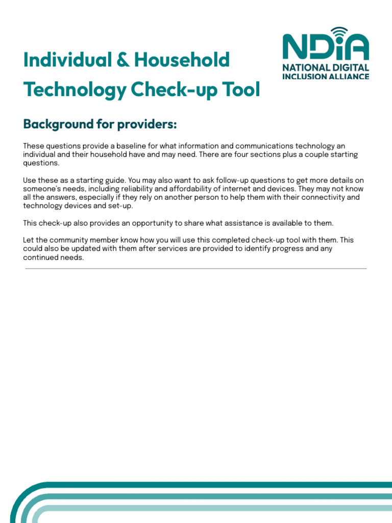 HouseholdTech Checkup Tool | PDF | Wi Fi | Computer Keyboard