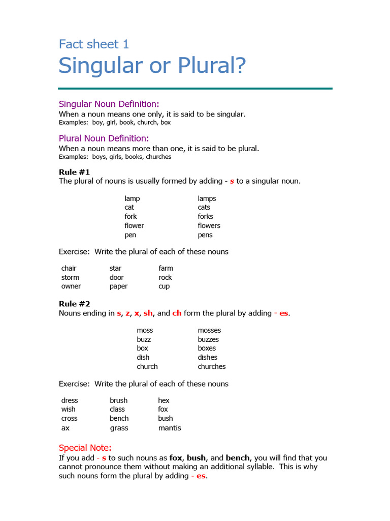 NOUN Note1 | PDF | Plural | Languages
