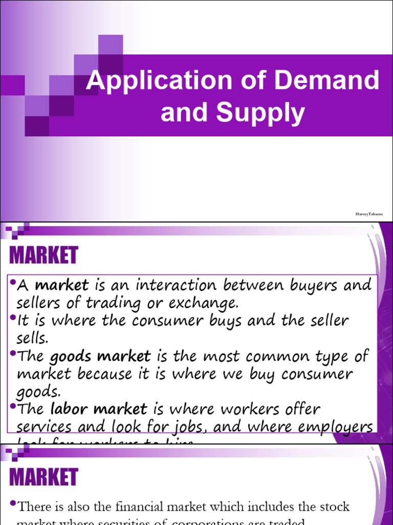 Application of Demand and Supply-Lecture | PDF | Demand | Economic ...