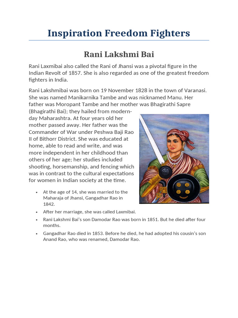 Inspiration Freedom Fighters | PDF