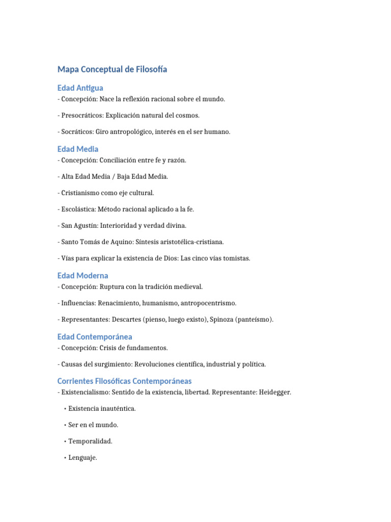 Mapa Conceptual Filosofia | PDF