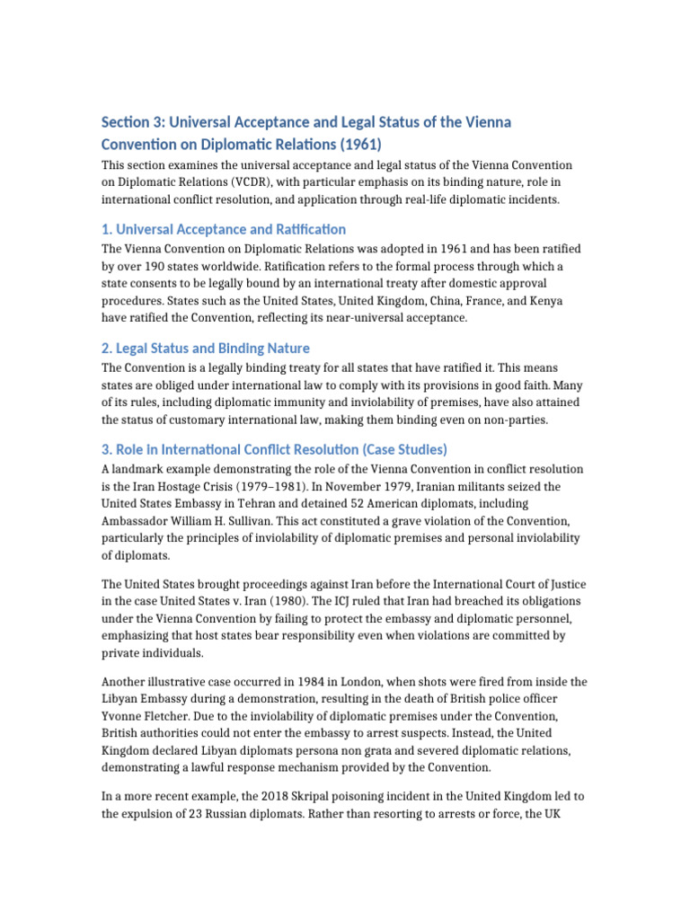 Section 3 VCDR Integrated Examples | PDF | Ratification | International Law