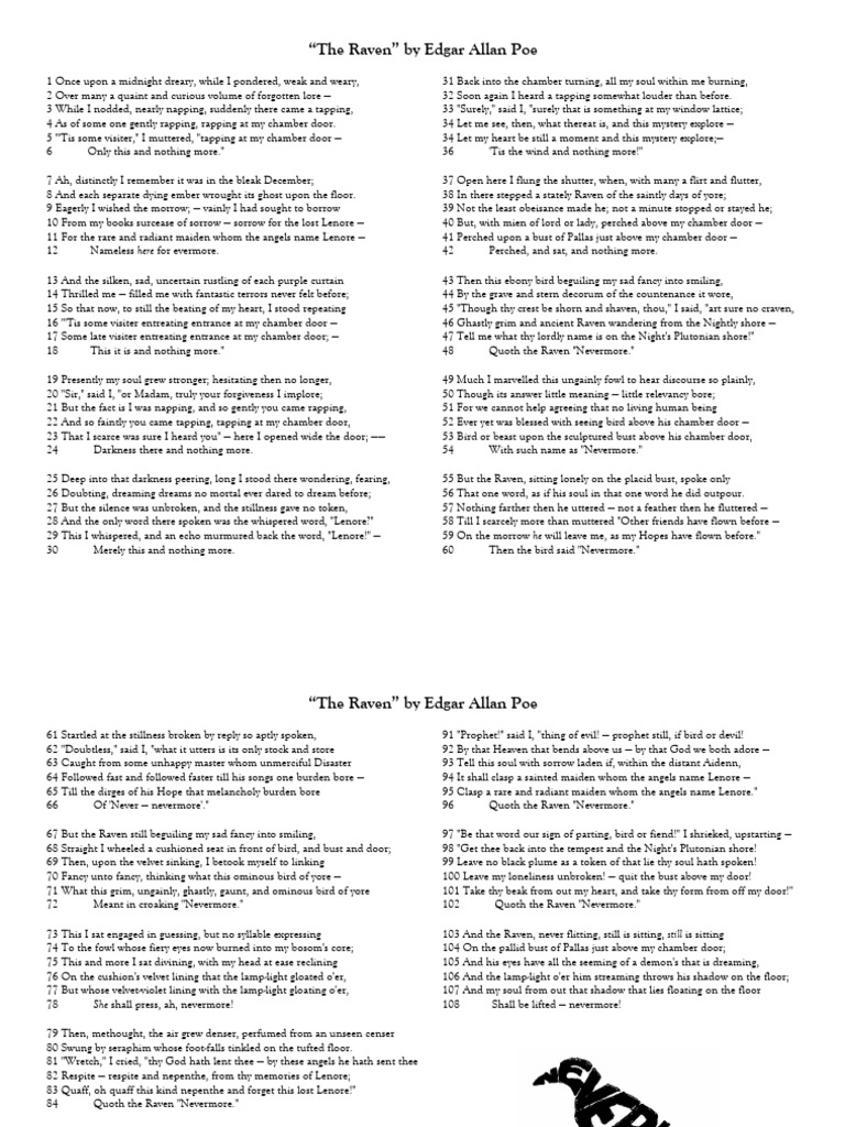 The Raven by E a Poe | PDF | The Raven | Religious Belief And Doctrine